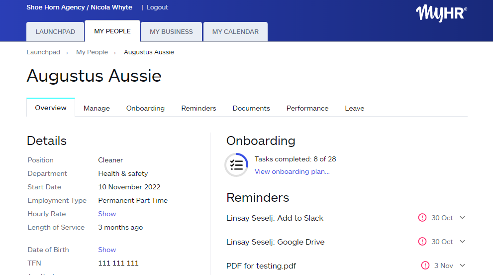 Product update: Digital employee onboarding - MyHR NZ
